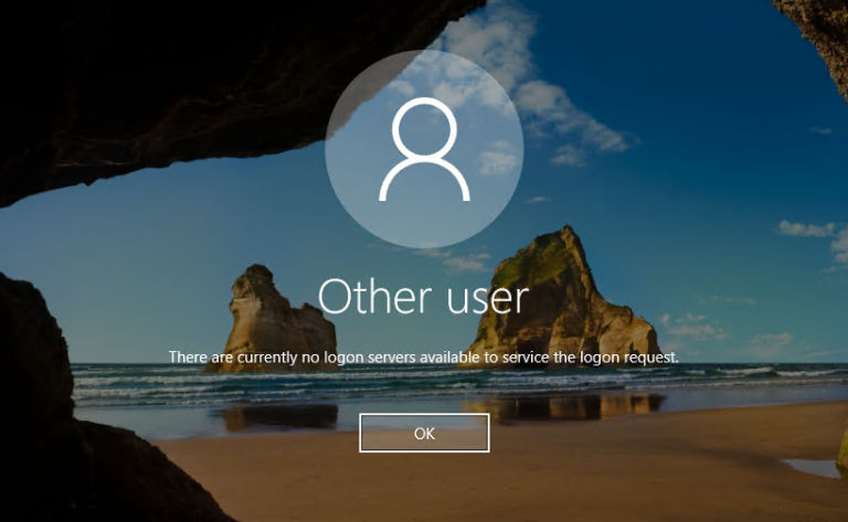 [Solved] There are Currently No Logon Servers Available to Service the ...